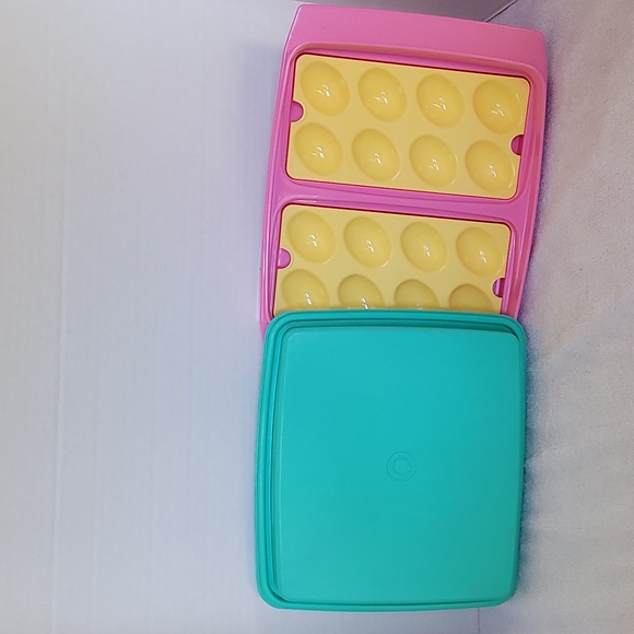 Tupperware | Kitchen | Tupperware Spring Colored Pinkteal Deviled Egg ...